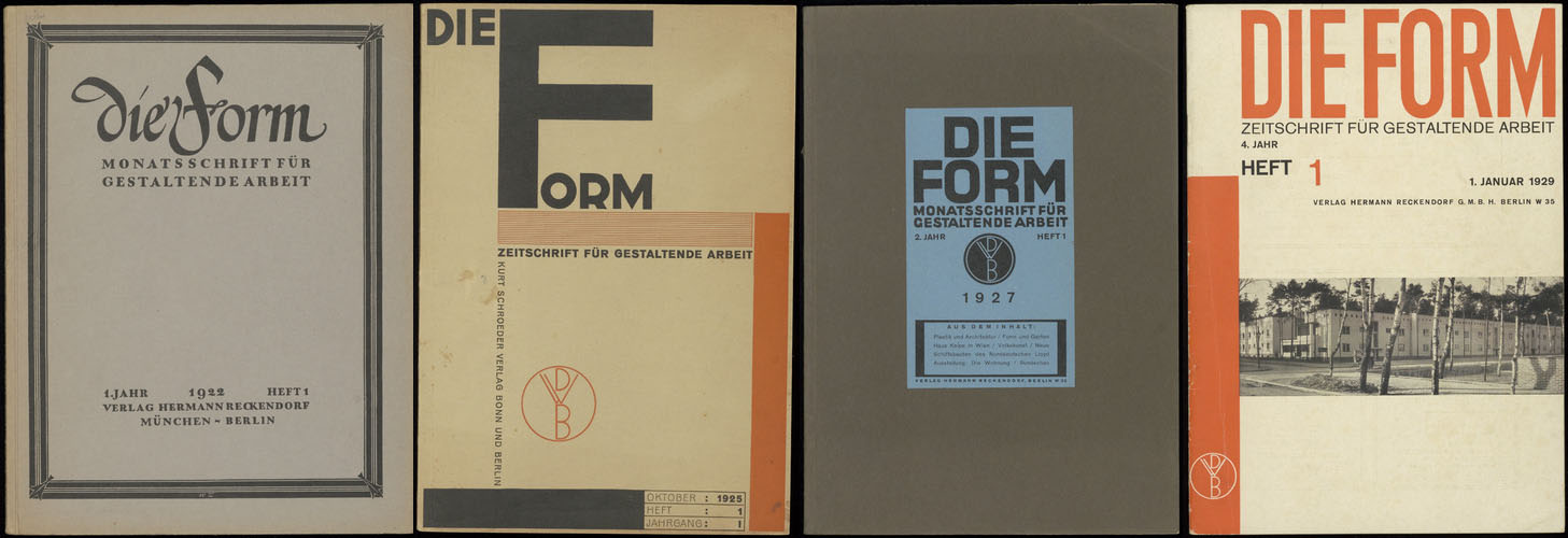 Colección completa de la Revista Die Form (La Forma) - veredes